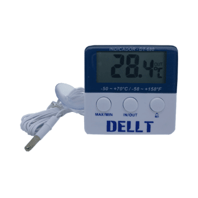 Termômetro Digital Indicador DT-680 Interno e Externo (-50 a 70°C) – Dellt